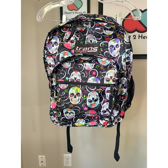 Jansport | Bags | Trans By Jansport Day Of The Dead 7 Supermax Backpack Sugar Skulls Pristine ...